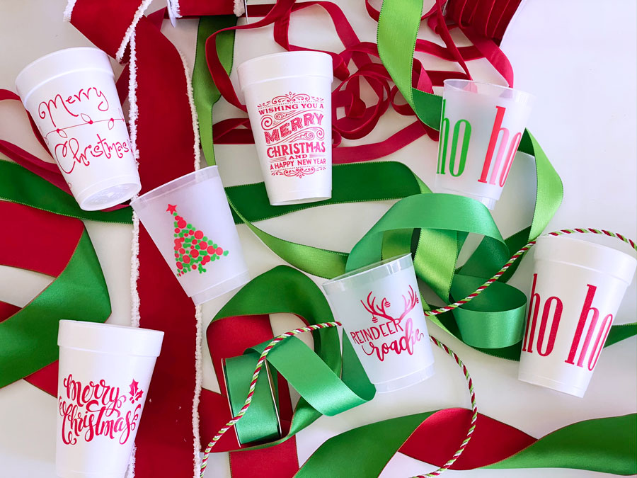 Styrofoam Christmas Cup Bulk Printing