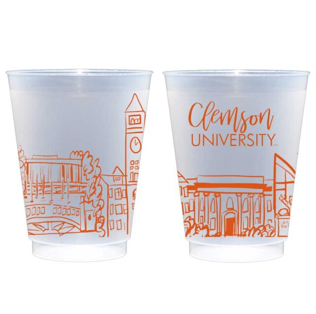 Clemson University Skyline Frosted Roadie Cup