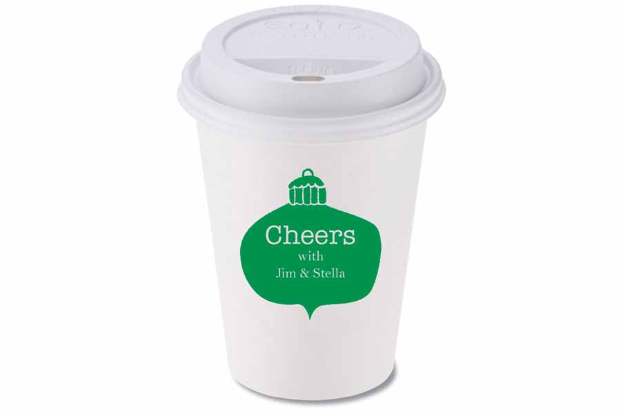 Christmas Paper Hot Cups with Comfort Cardboard Sleeve