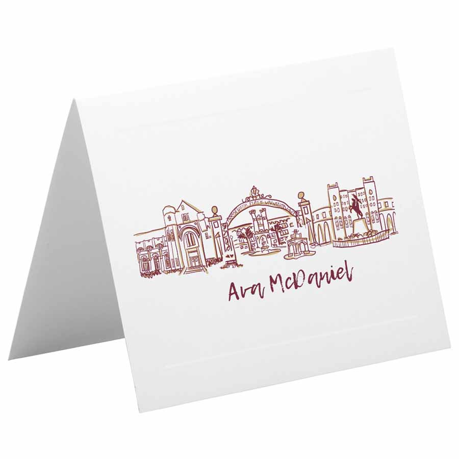 College Campus Skyline Notepad & Stationery