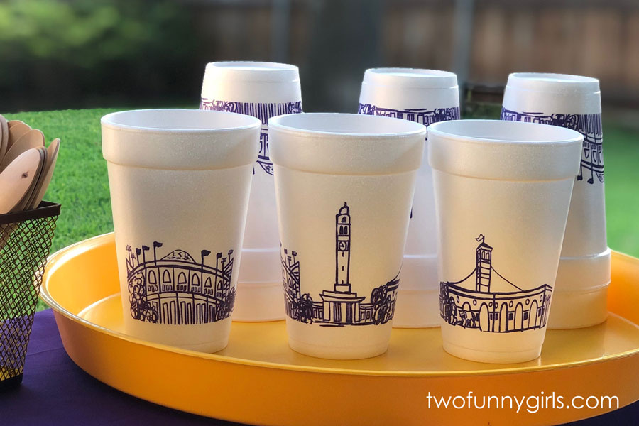 Ready to Ship Foam Cup 10 Pack {LSU Tigers Landmarks-Baton Rouge ...