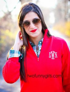 Monogram Pullover Red Sweatshirts