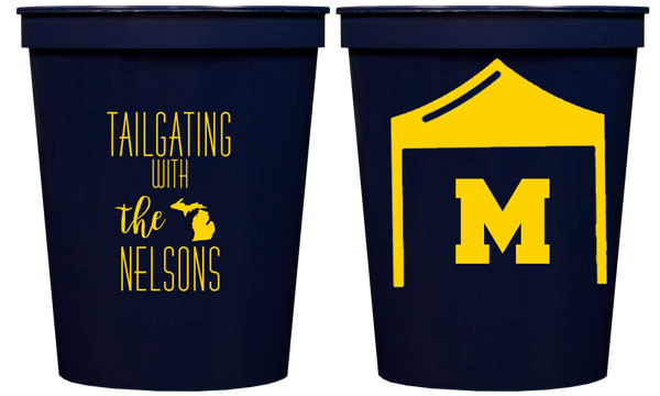 Personalized Plastic Cups for Tailgating - 16 oz
