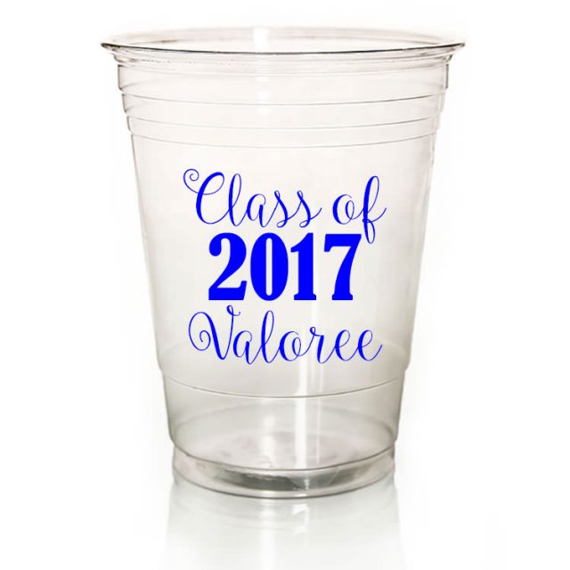 Personalized Clear Soft Cups for Graduation