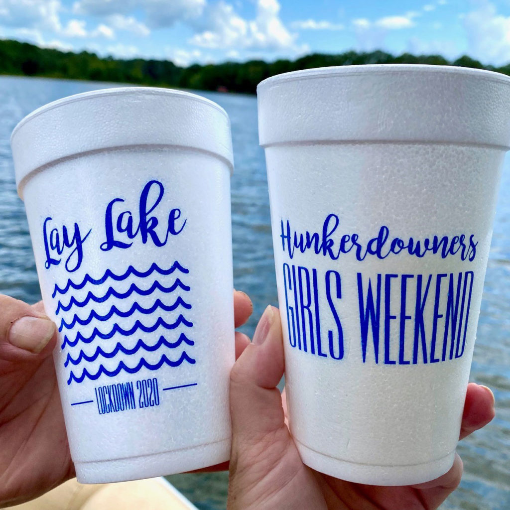 Personalized Styrofoam Cups for Lakehouse, Pool or Boat
