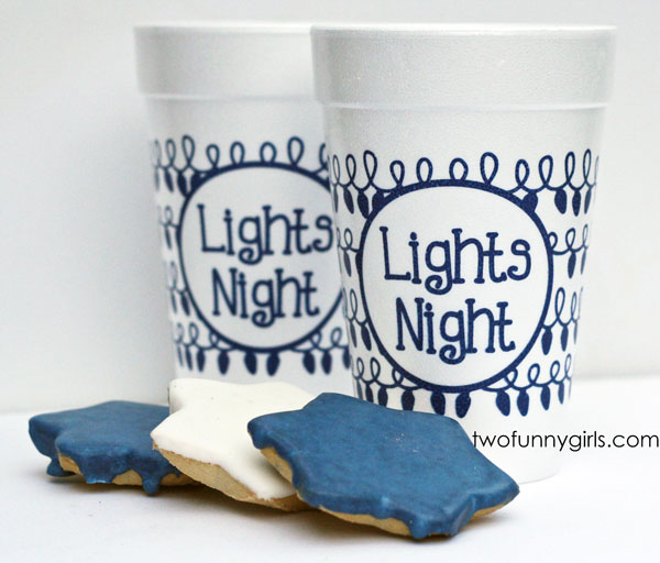 Personalized Styrofoam Cups With Custom Text Ofr Hanukkah