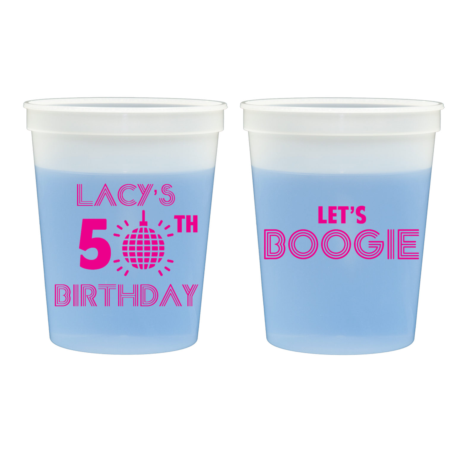 Personalized Birthday Party Plastic Party Mood Cups