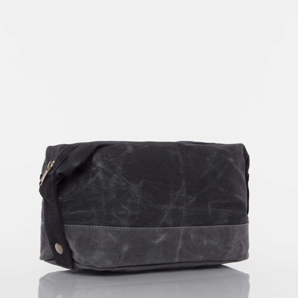 Waxed Canvas Guy Travel Dopp Kit with Monogram