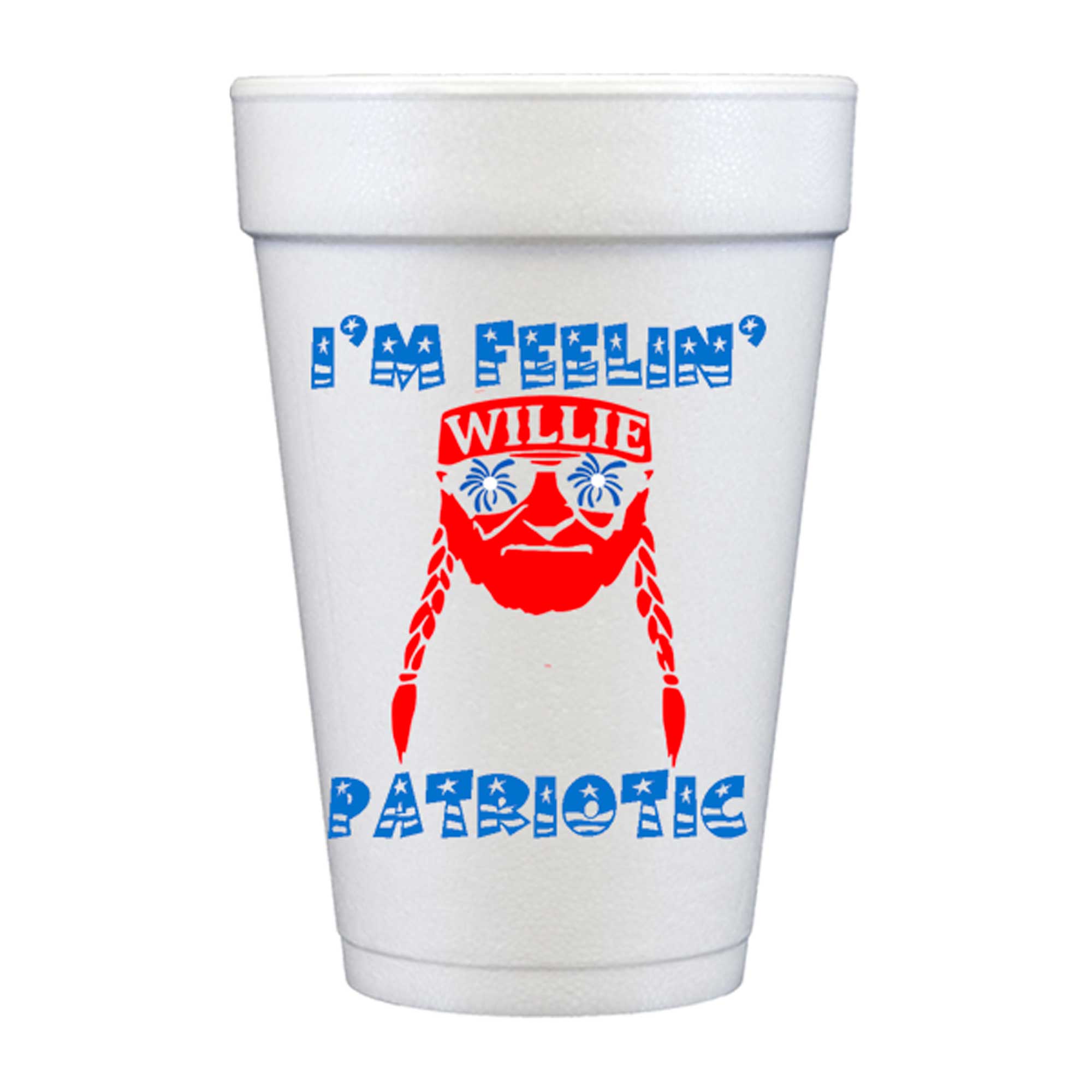 Foam Party Cups - Feelin' Willie Patriotic