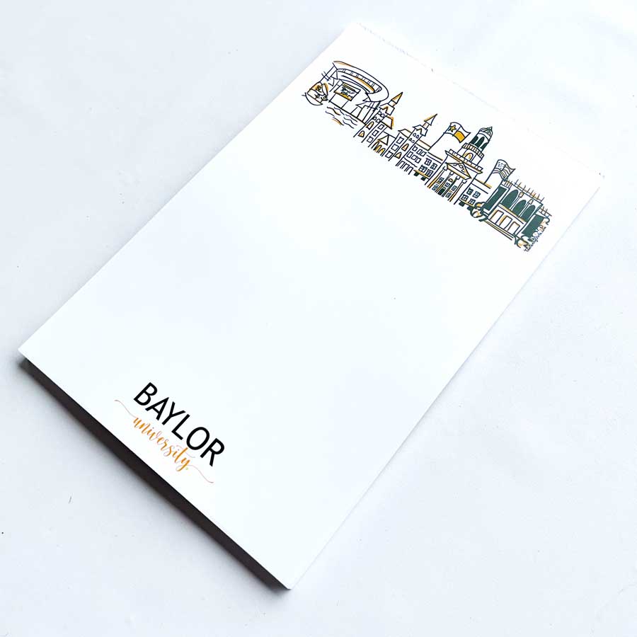 College Campus Skyline Notepad & Stationery