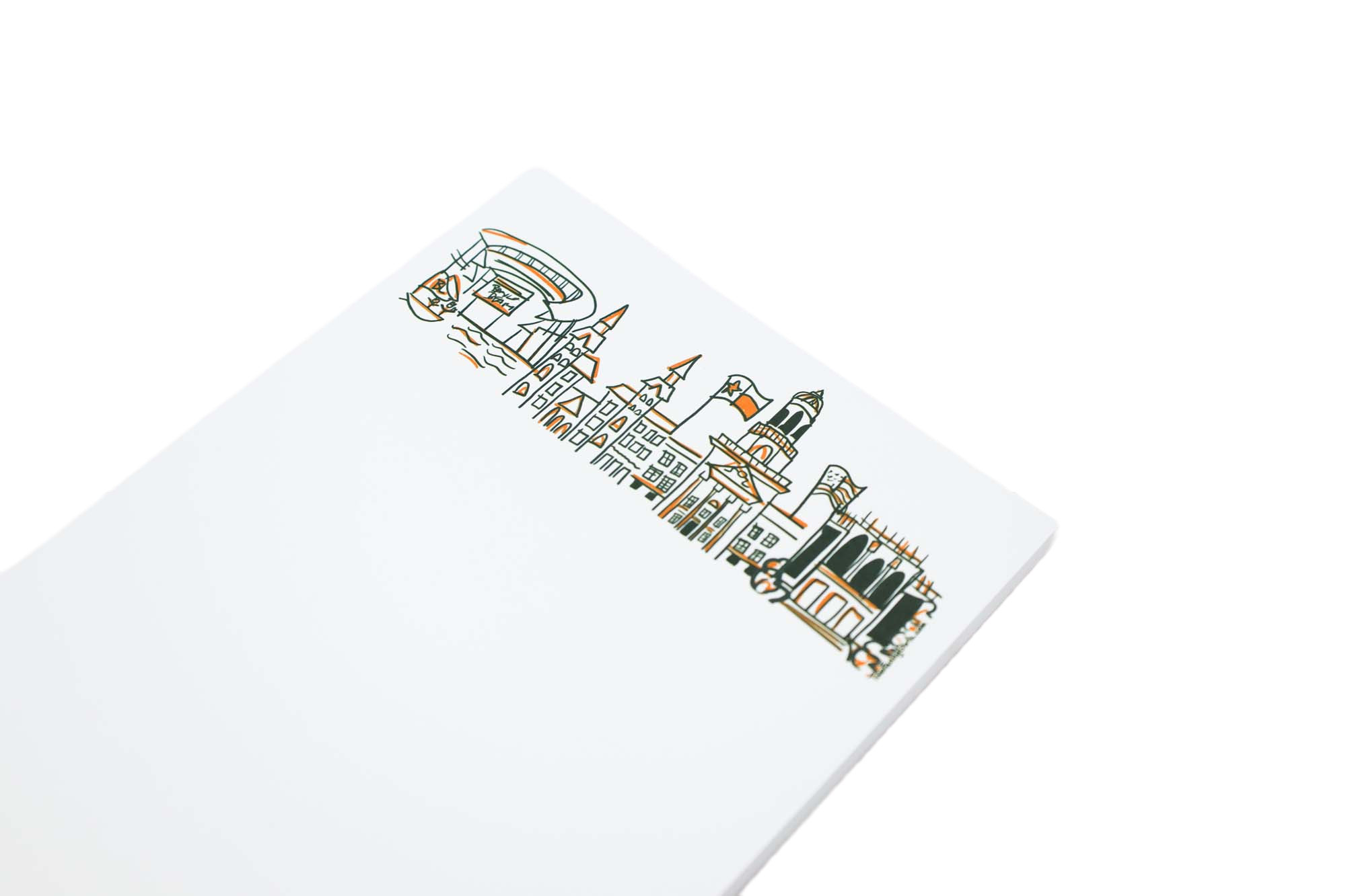 Baylor Campus Skyline Notepad