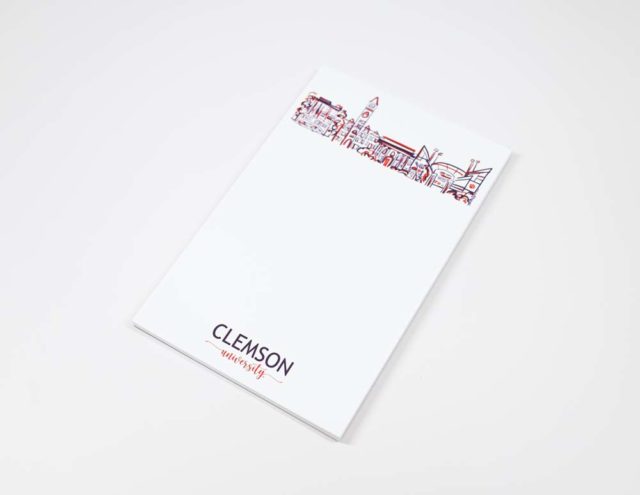 College Campus Skyline Notepad & Stationery
