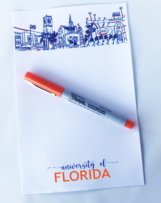 University of Florida Skyline Notepad