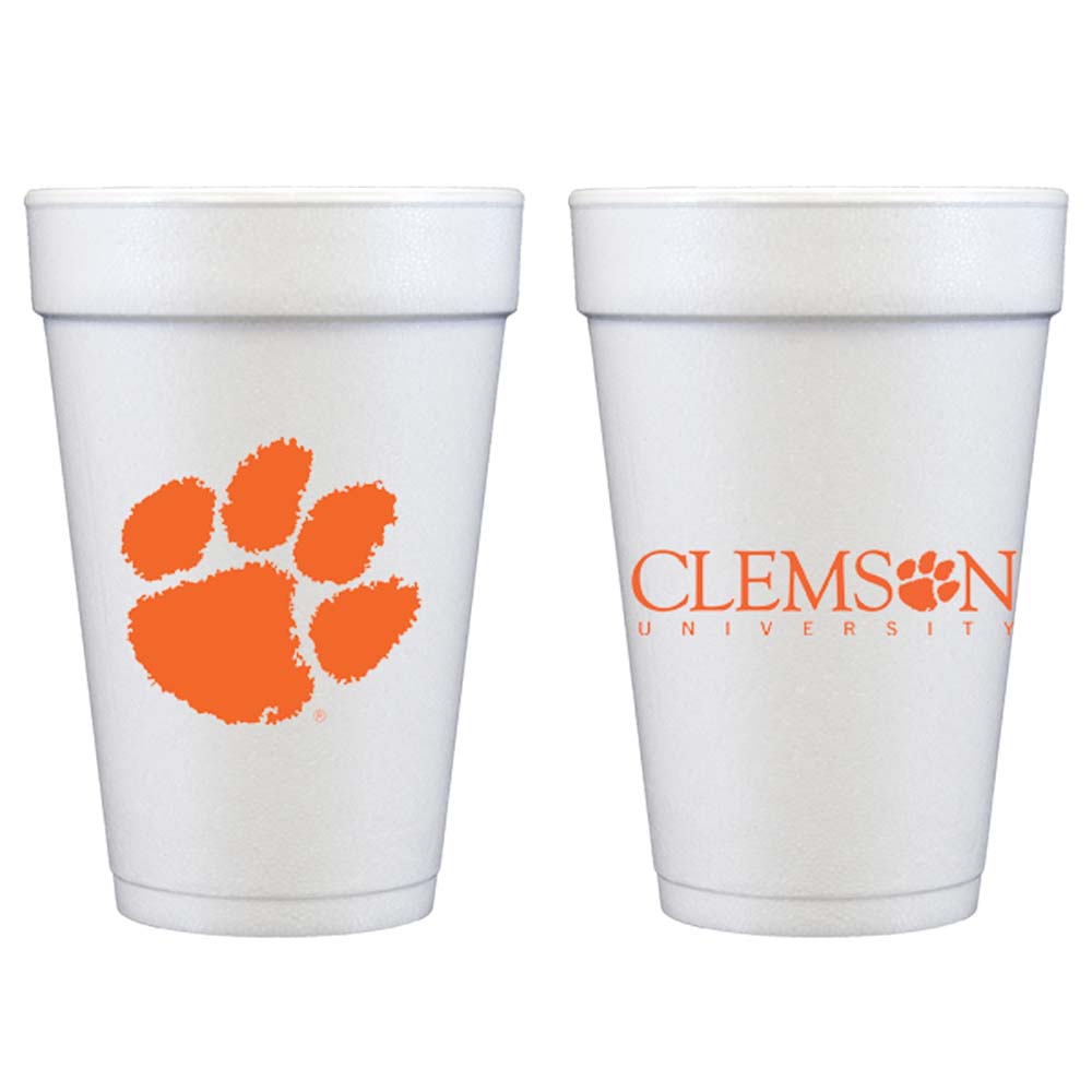 Clemson University Official Logos {Foam Cup 10 Pack}