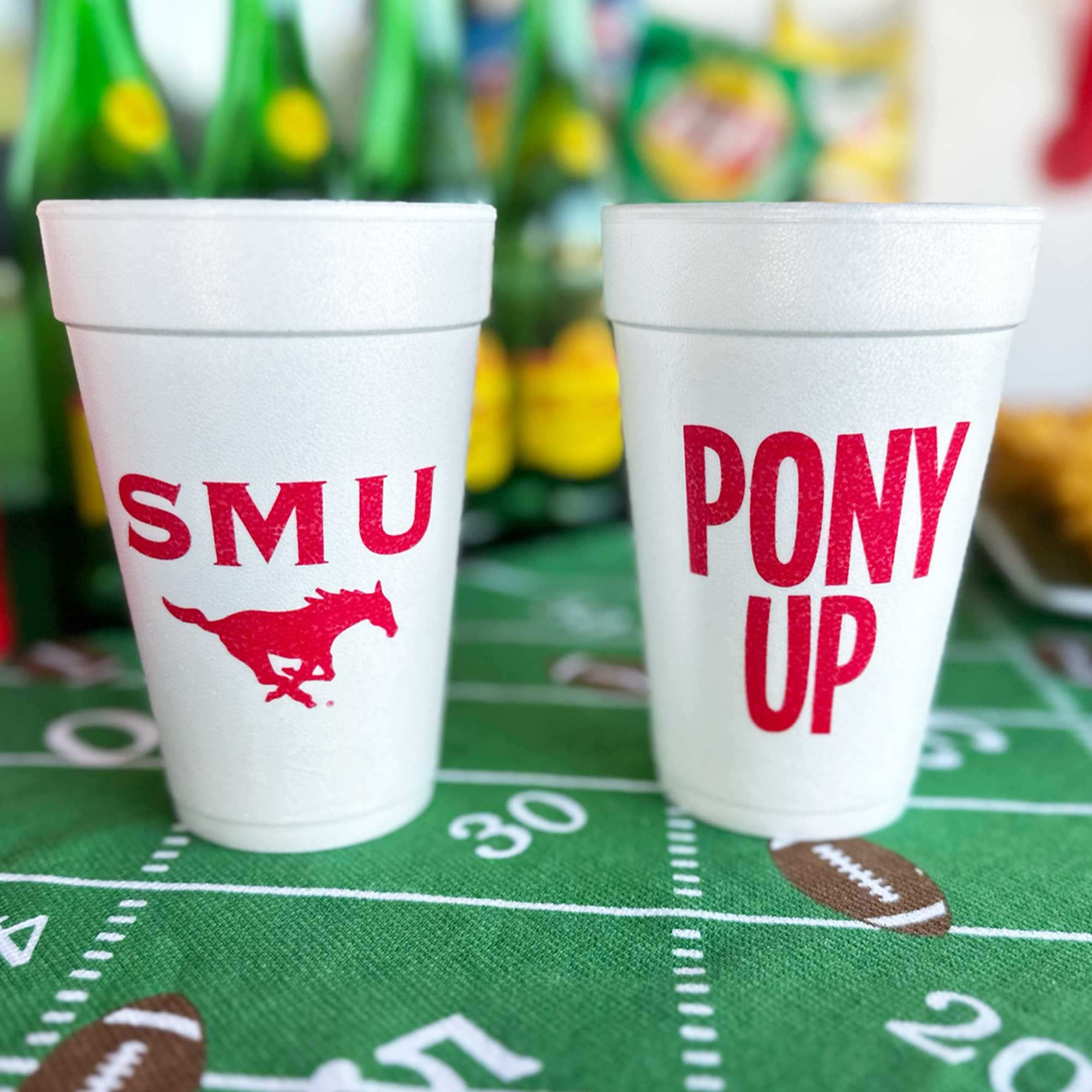 Single Can Cooler SMU Mustangs Can Insulator - 12oz Neoprene Beverage ...