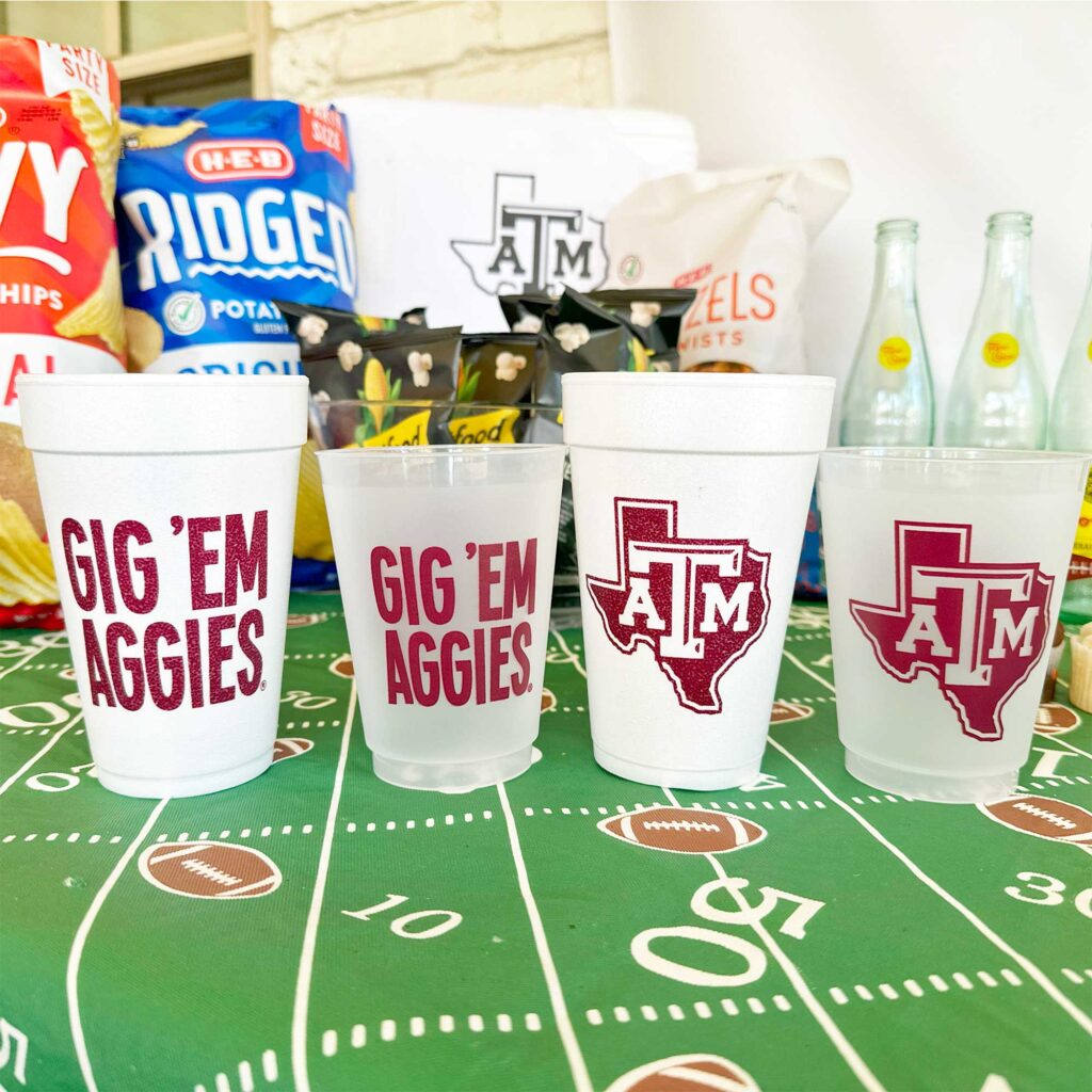Texas A&M University Logo/Gig 'Em Aggies - Styrofoam Cup