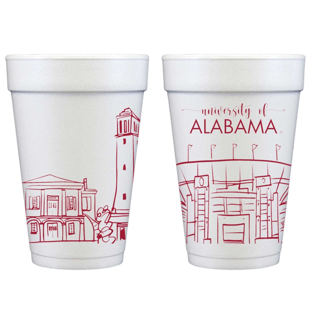 Ready to Ship Foam Cup 10 Pack {University of Alabama Landmarks ...