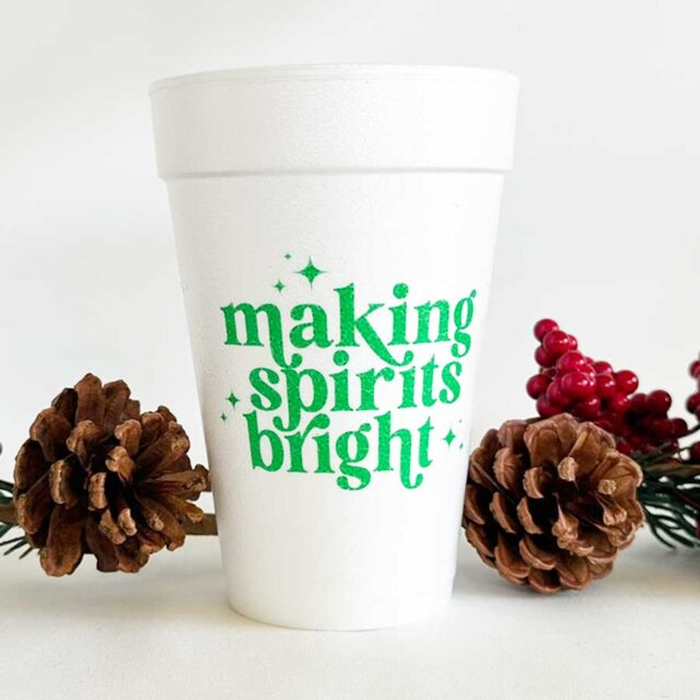 Christmas Styrofoam Cup Bulk Print