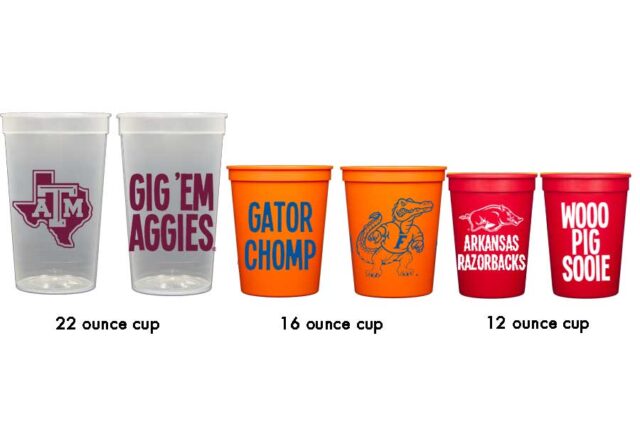 Personalized Custom Cups for Football Tailgating Party