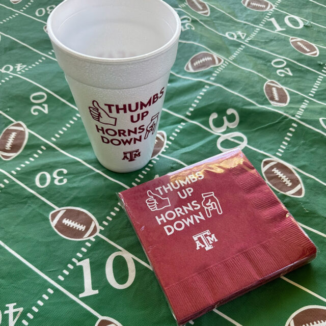 Texas A&M University - Horns Down - Styrofoam Cup